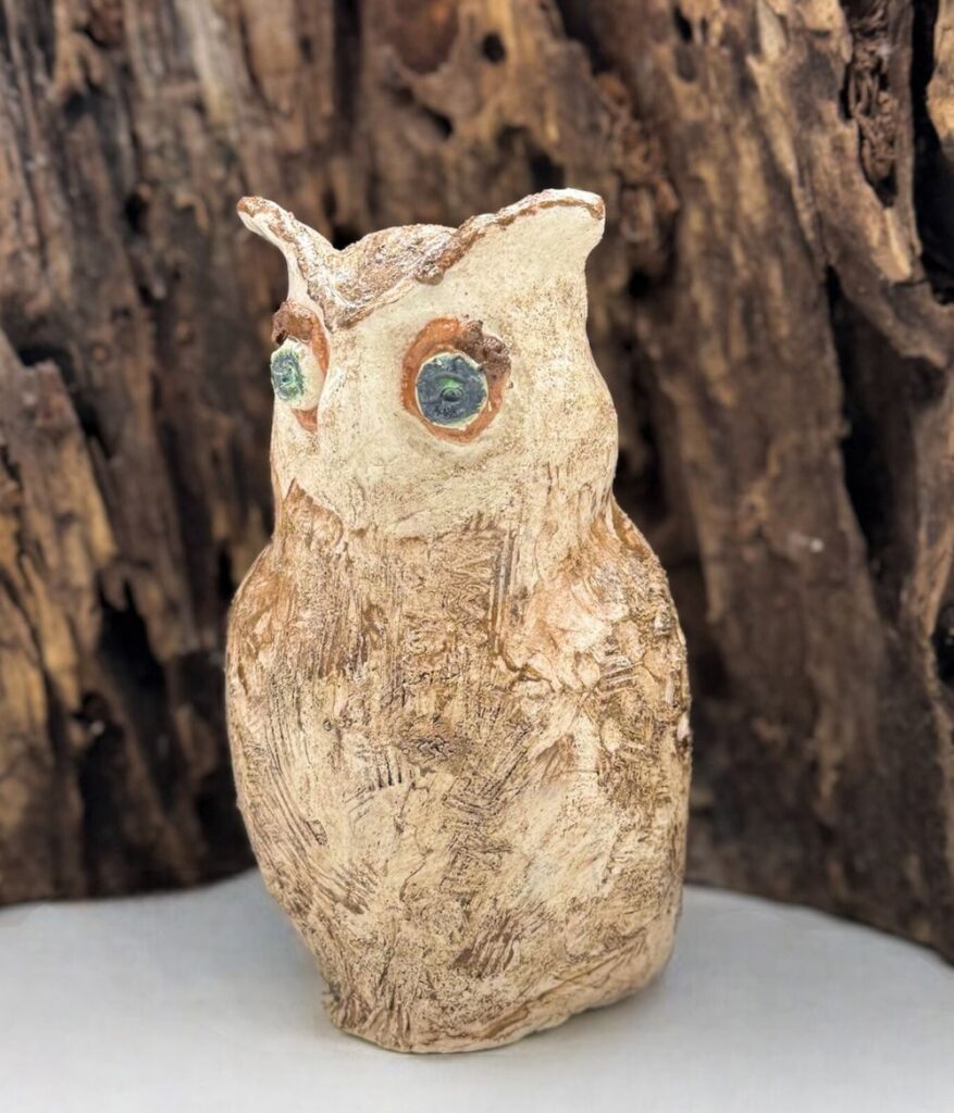 KERAMIČKA PTICA SREĆE SOVICA BR 513 - Art Studio Laura Rainbow