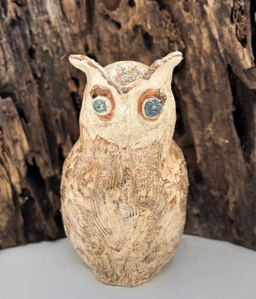 KERAMIČKA PTICA SREĆE SOVICA BR 513 - Art Studio Laura Rainbow